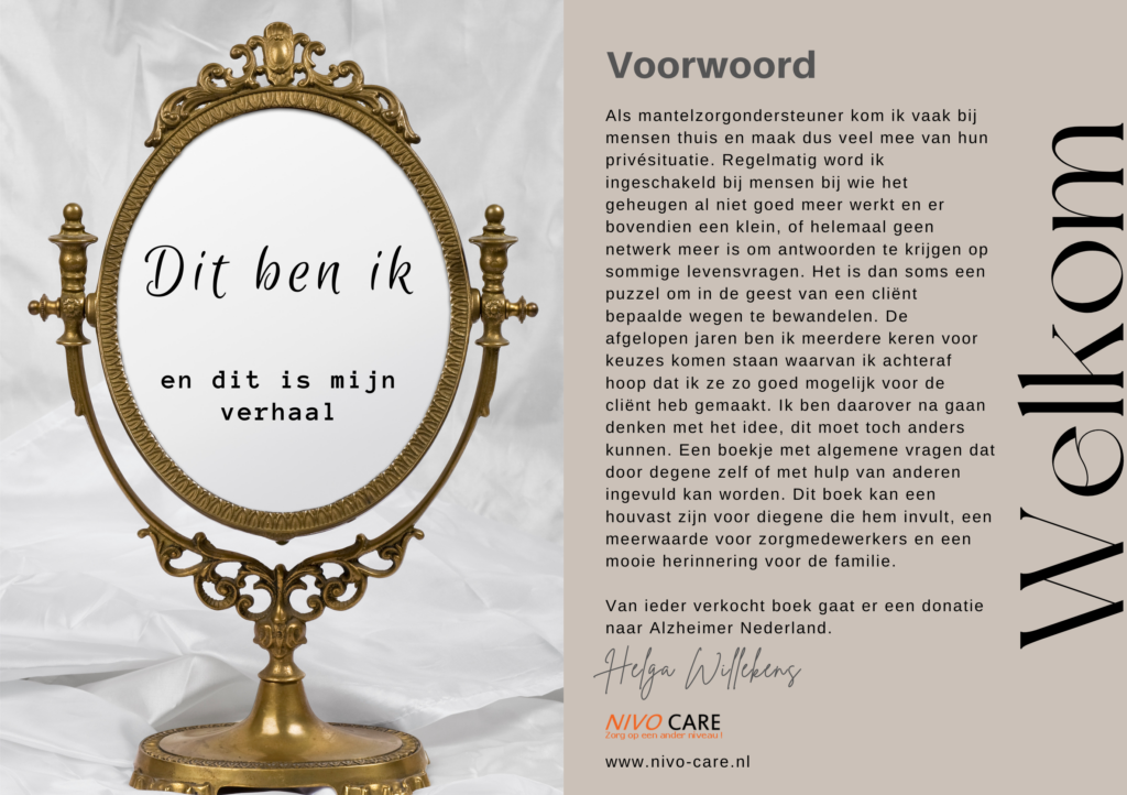 Dit ben ik en dit is mijn verhaal invulboek – Nivo Care